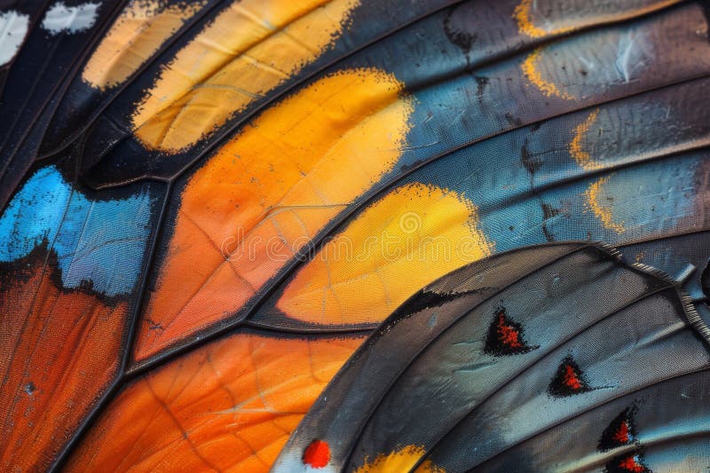 Butterfly Wing Texture Background, Insect Wings Macro Pattern ...
