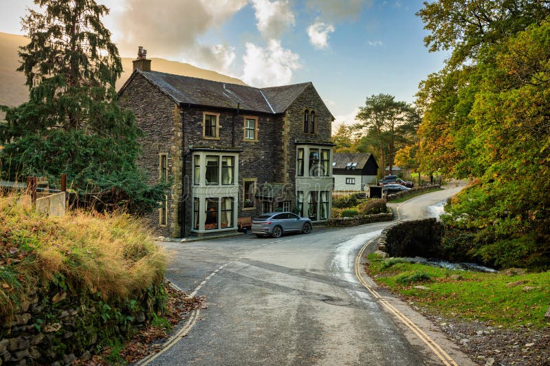Buttermere Road at the Lake District in England, UK Stock Image - Image ...