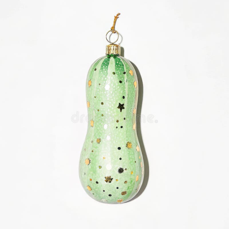 Butternut Squash Decorated with Festive Metallic Accents for Holiday ...