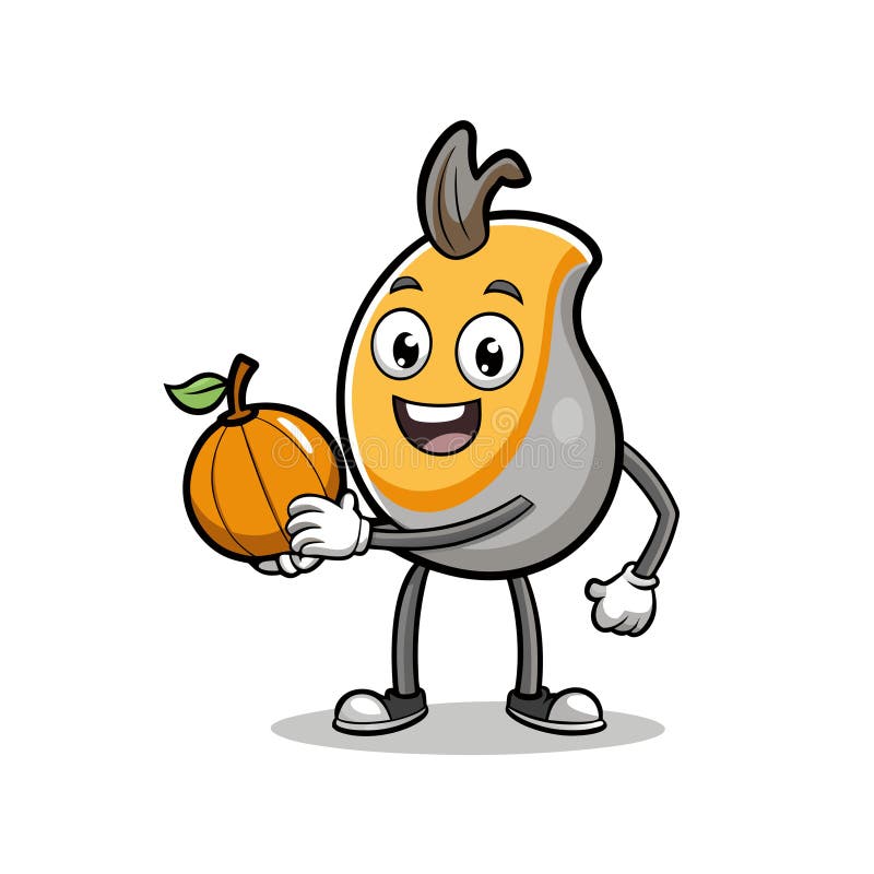 Butternut Squash Feeling Invigorated in Garden Stock Illustration ...