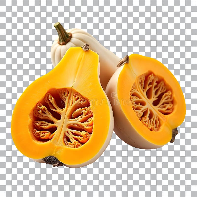 Butternut Squash Isolated on Transparent Background Stock Illustration ...