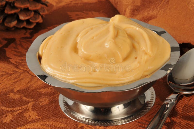Butterscotch pudding stock image. Image of food, serving - 33981379