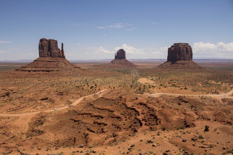 3 Buttes of Monument Valley Stock Photo - Image of mountain, landscape ...