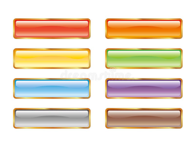 Large web buttons stock vector. Illustration of glass - 4297385