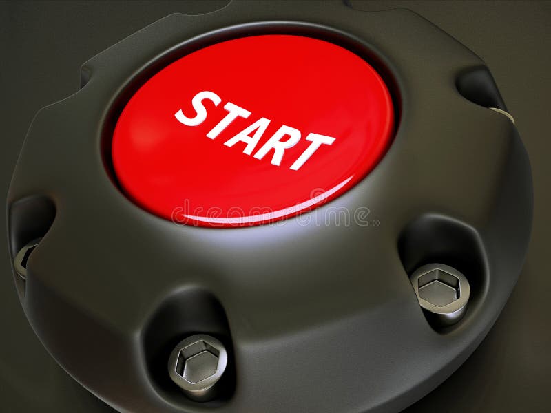 Car Engine Start and Stop Button Stock Illustration - Illustration of ...