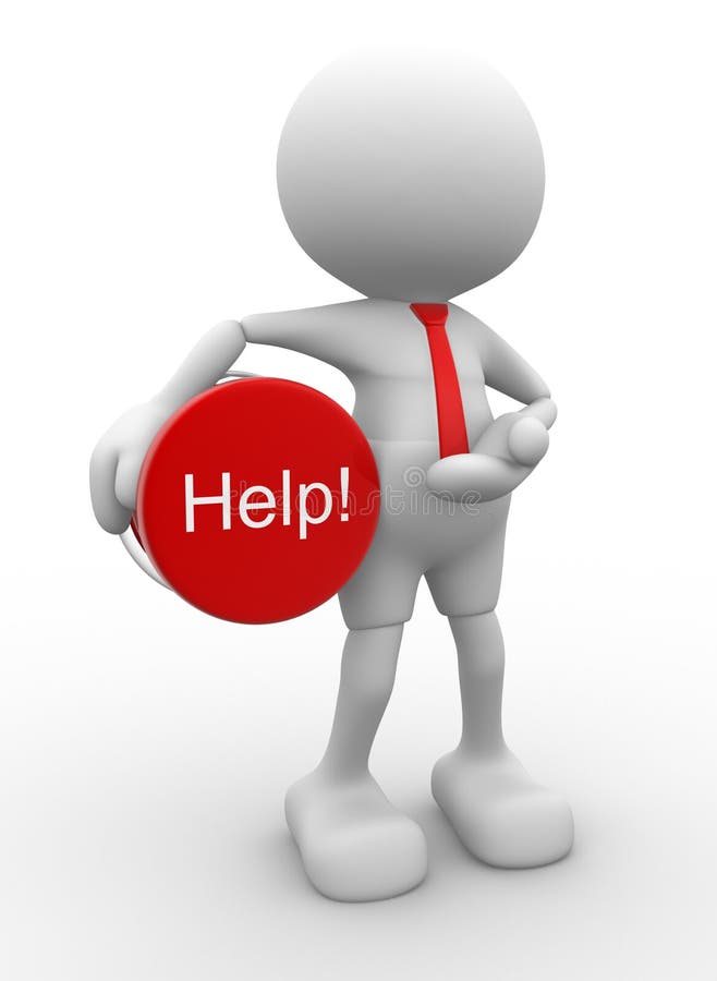 Help Button stock illustration. Illustration of character - 19684238