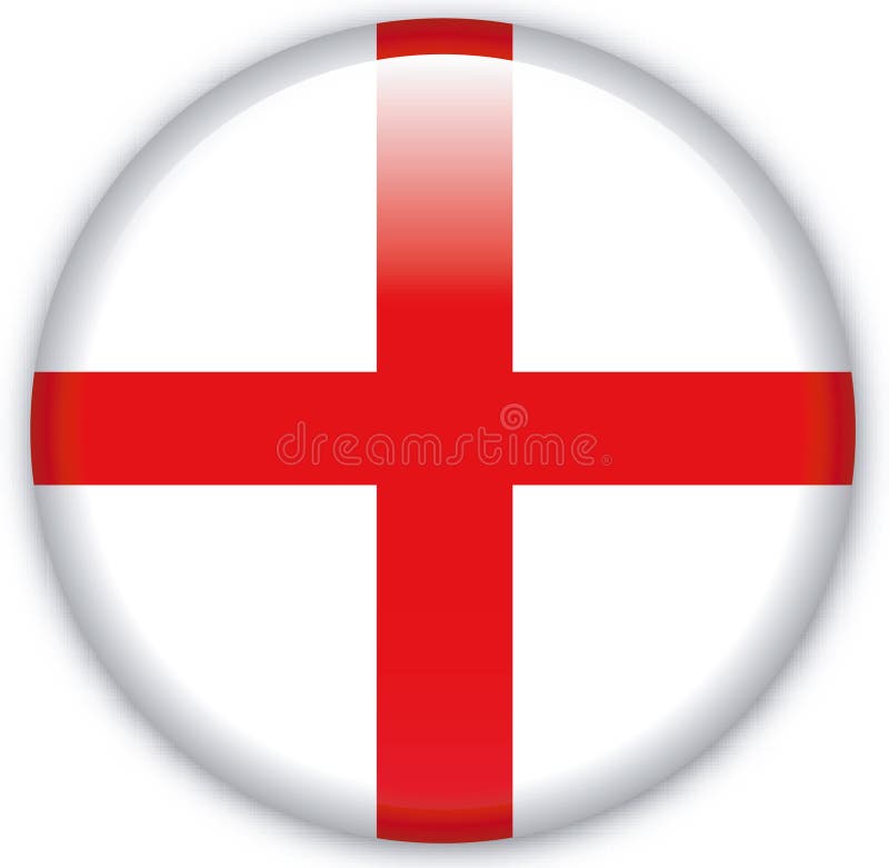 England Button Flag Round Shape Stock Illustration - Illustration of ...