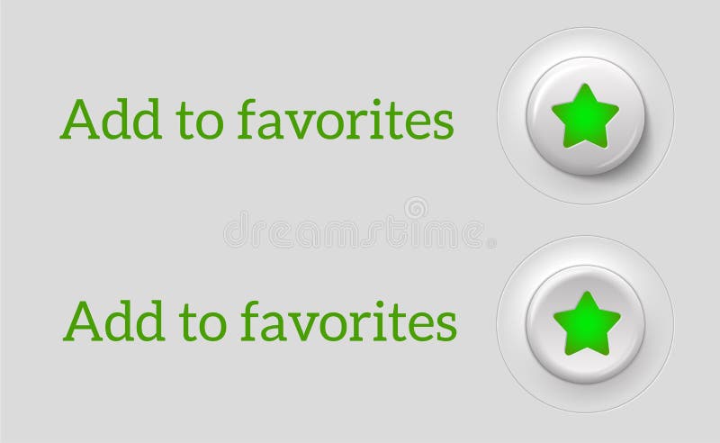 Button Add To Favorites- Illustration Stock Vector - Illustration of ...