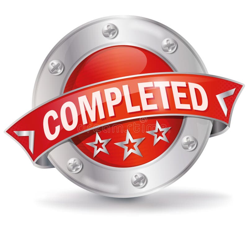 Button with all completed stock vector. Illustration of collection ...