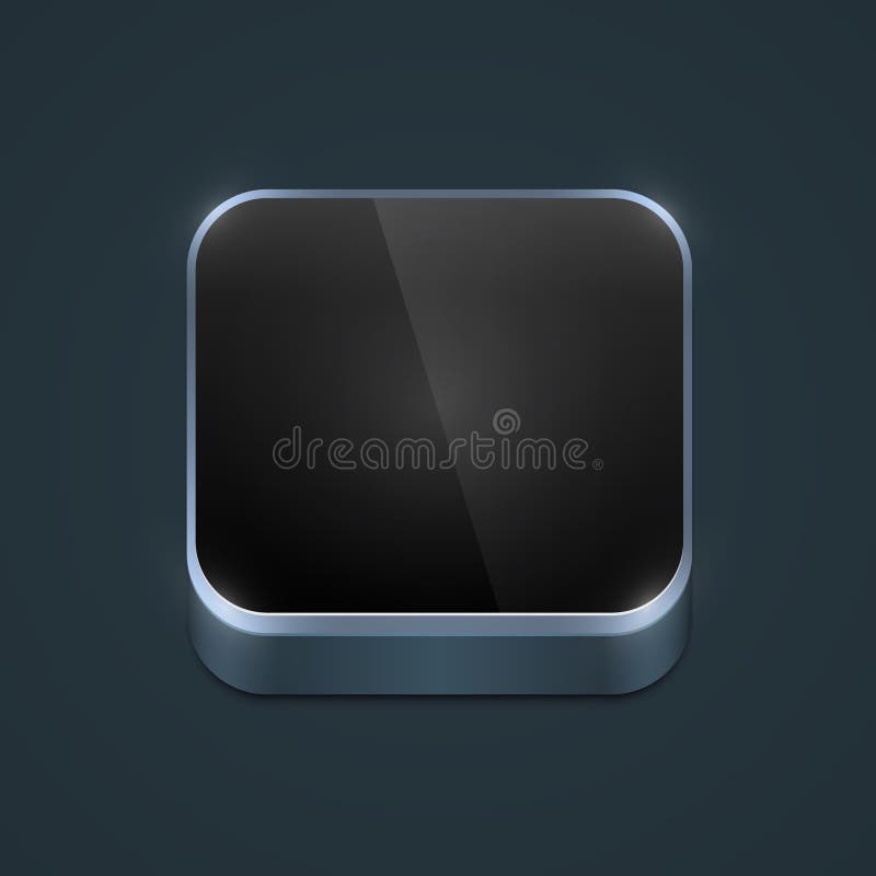 Metal Icon Database Icon and Blue Glossy Cloud Stock Illustration ...