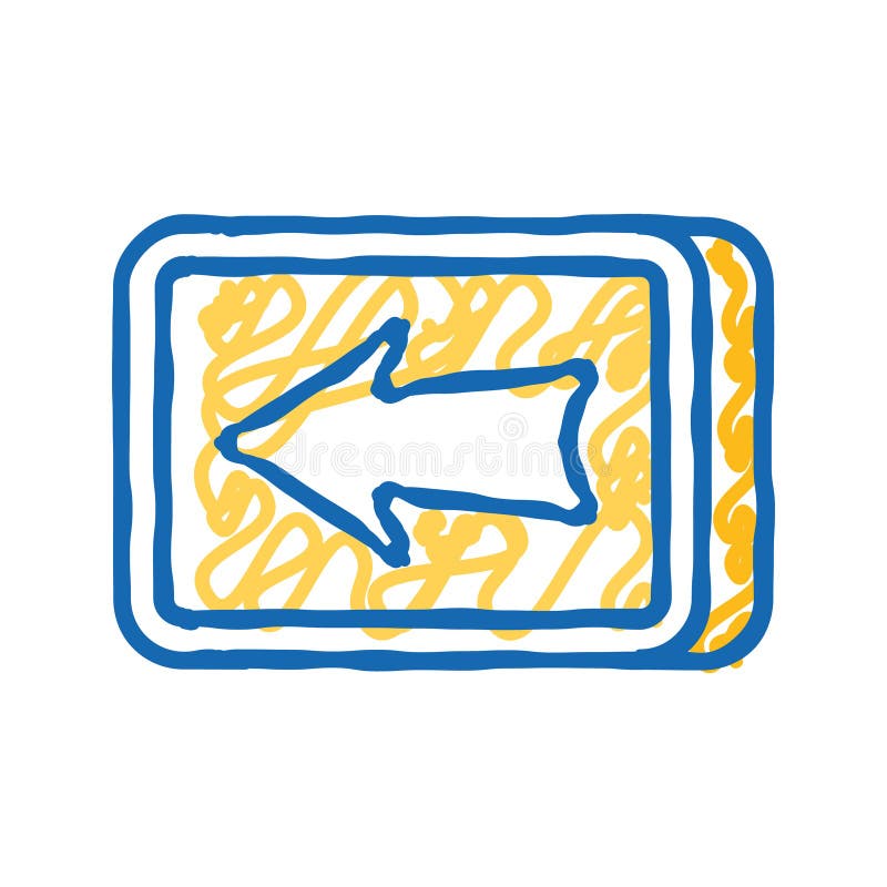 Button Arrow Icon Doodle Illustration Stock Illustration - Illustration ...