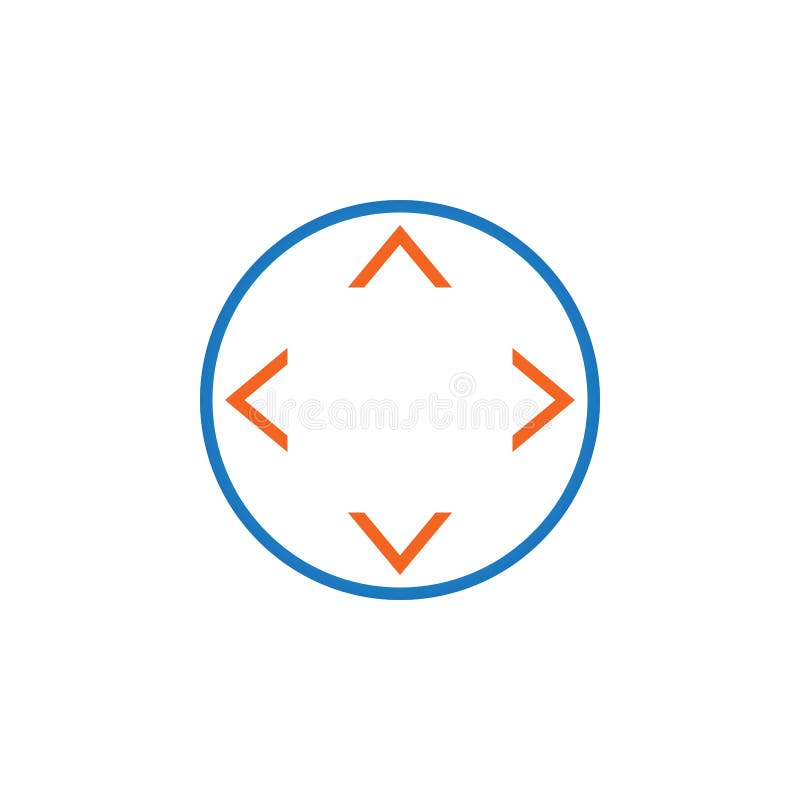 Four Direction Arrows Control Buttons Icon Vector, Solid Logo ...