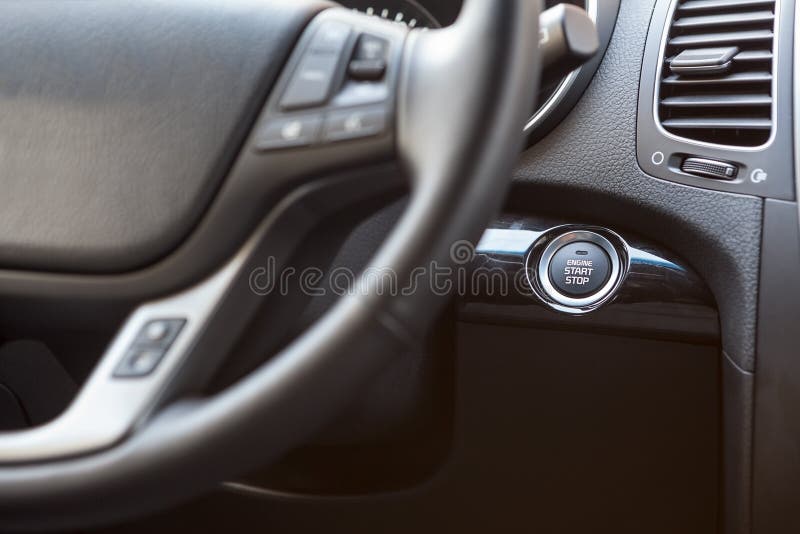 Button of Automatic Start and Stop Engine Car Stock Image - Image of ...