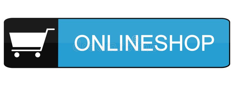 Button Banner Black and Blue: Onlineshop Stock Illustration - Illustration of graphic, button ...