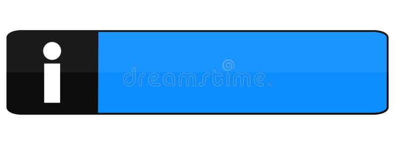 Button Banner with Copy Space Showing Info Icon Stock Illustration ...
