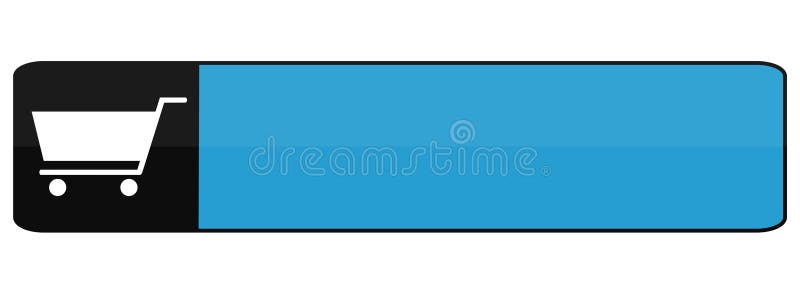 Button Banner with Copy Space Showing Shop Icon Stock Illustration ...