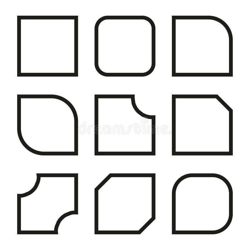 Button, Banner and Plaque Design Element Shapes. Vector Illustration ...