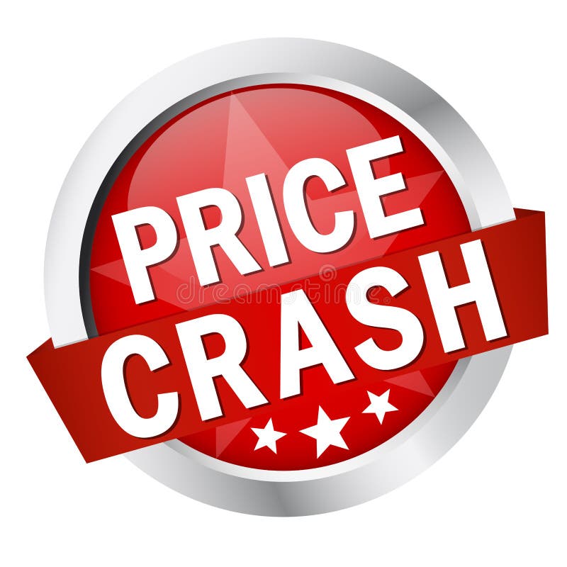 Button with Banner PRICE CRASH Stock Vector - Illustration of shop ...