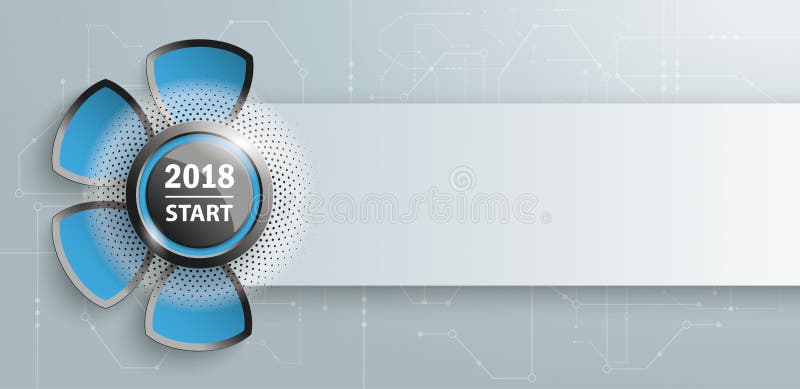 2018 Start Button Circuit Board Banner Headline Stock Vector ...