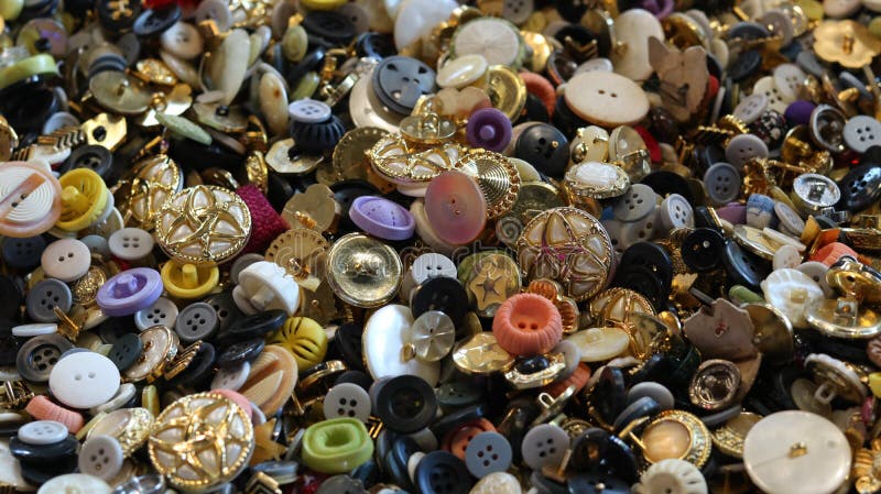 Button and bead for design stock image. Image of pile - 131939293