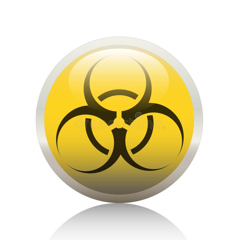Button-Biohazard stock vector. Illustration of warning - 13182582