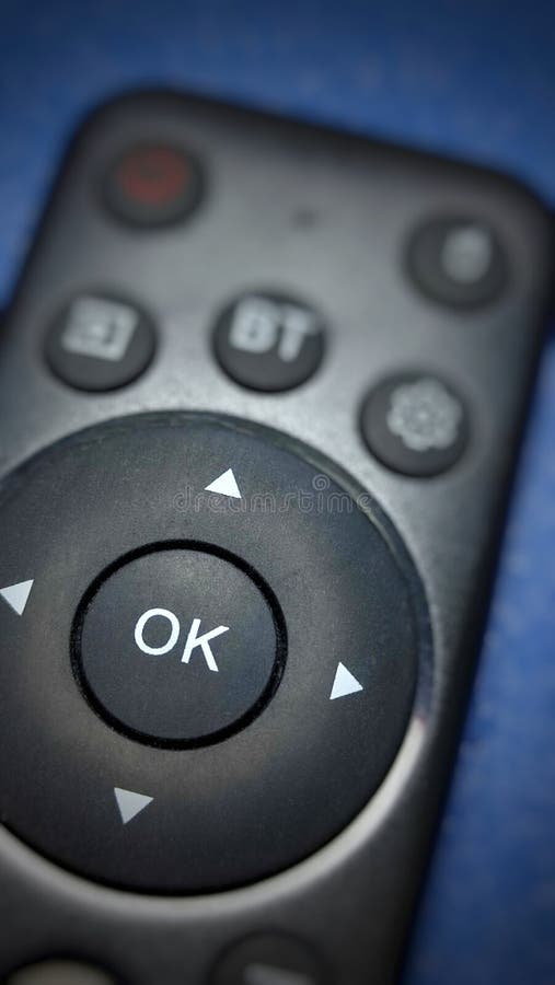 Button on the Black Remort. Ok and Arrow Symbol Stock Image - Image of ...