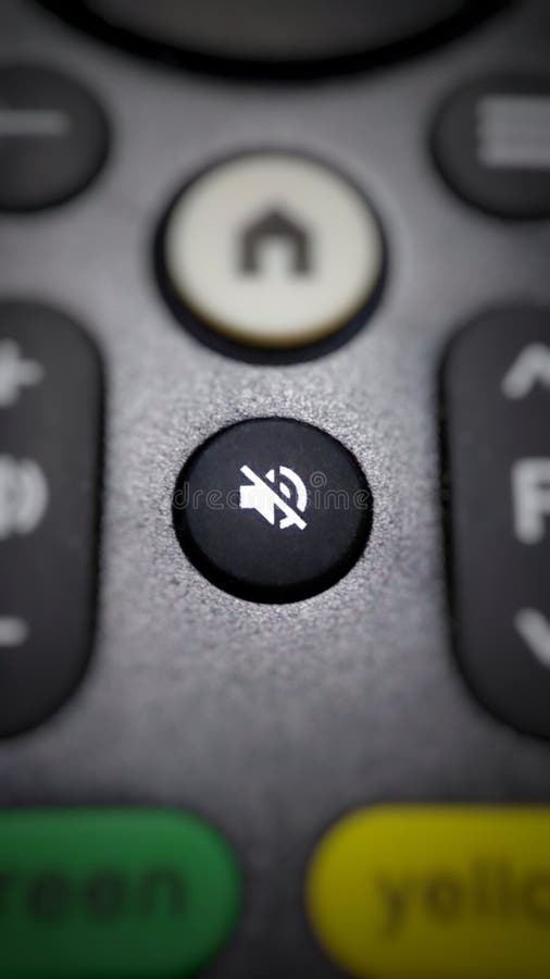 Button on the Black Remort. Speaker Mute Symbol Stock Image - Image of ...