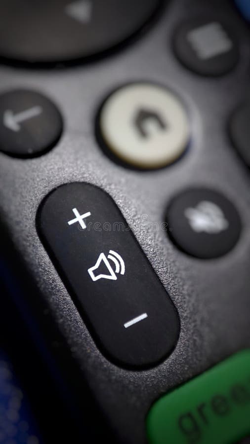 Button on the Black Remort. Speaker Volume Symbol Stock Image - Image ...