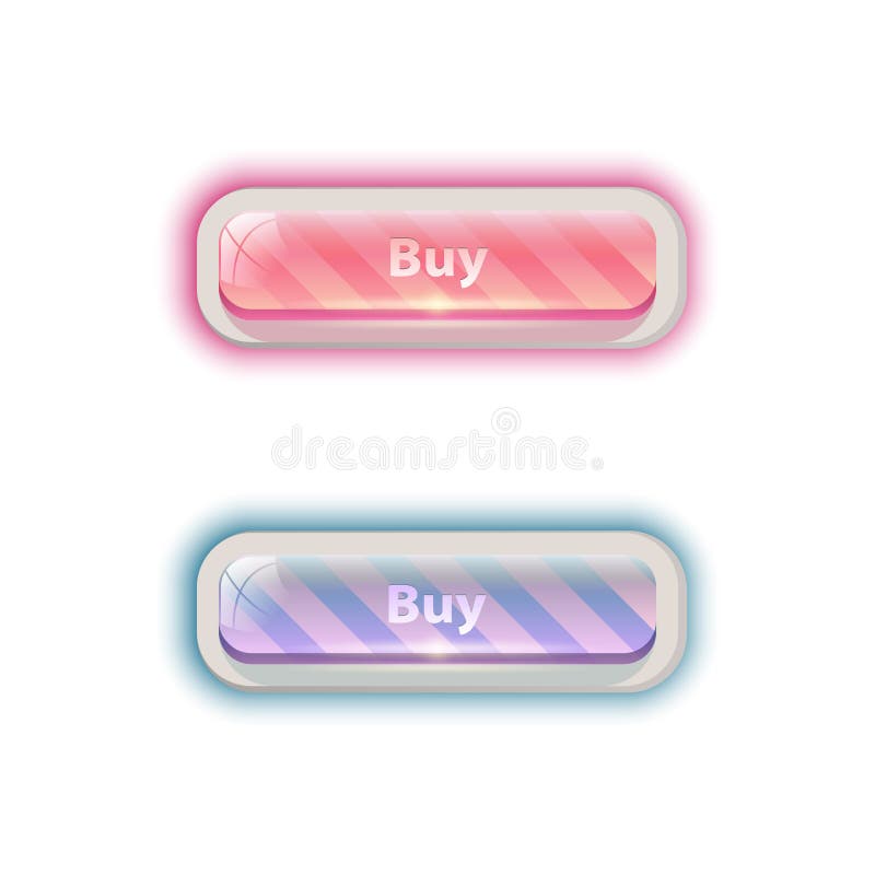Button Buy, Three-dimensional Square Button Isolated on White ...