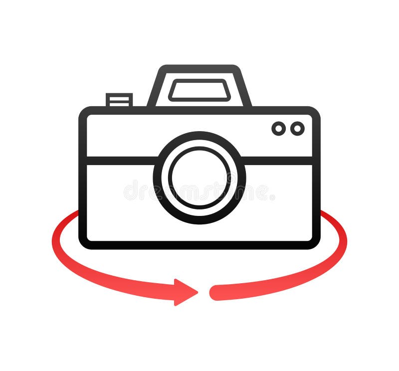 Button with Camera Switch. Arrow Icon Stock Vector - Illustration of ...