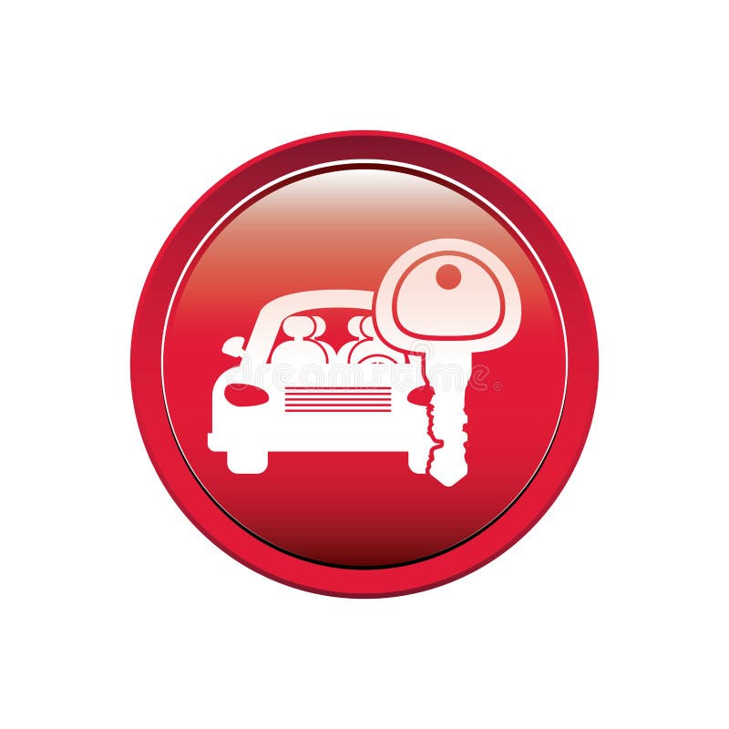 Button with car and key stock vector. Illustration of keyring - 84522739