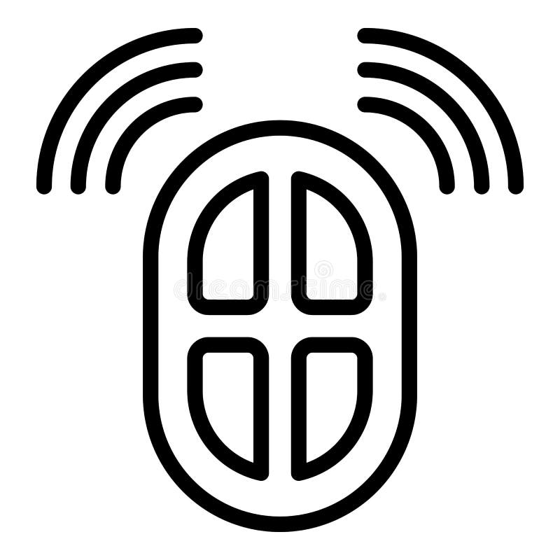 Button Car Remote Control Icon Outline Vector. Alarm Key Stock Vector ...