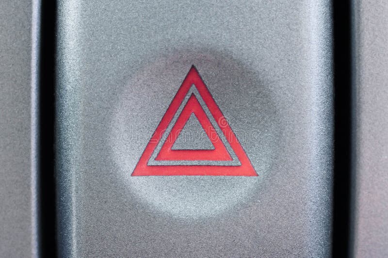 The Button in the Car for Warning when an Emergency Stop Stock Image ...