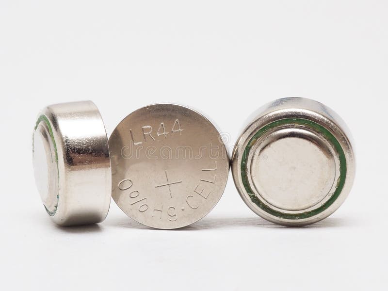Button Cell Batteries Isolated on White Stock Image - Image of earth ...
