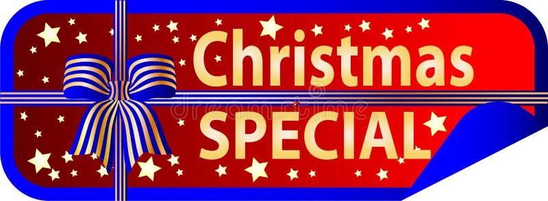 Button Christmas Special with Ribbon Stock Vector - Illustration of ...