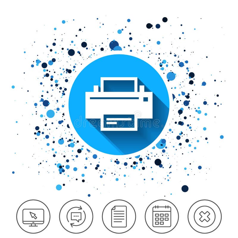 Print Sign Icon. Printing Symbol Stock Vector - Illustration of graphic ...