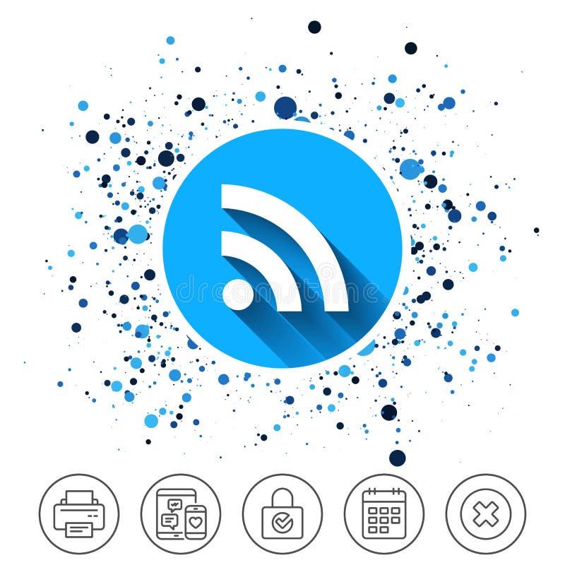 RSS Sign Icon. RSS Feed Symbol Stock Vector - Illustration of seal ...