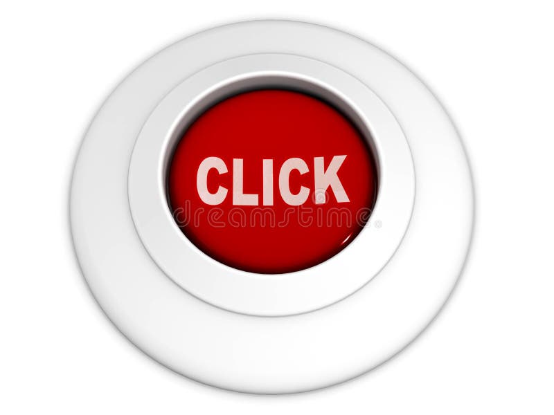 Click red button stock illustration. Illustration of render - 11598410