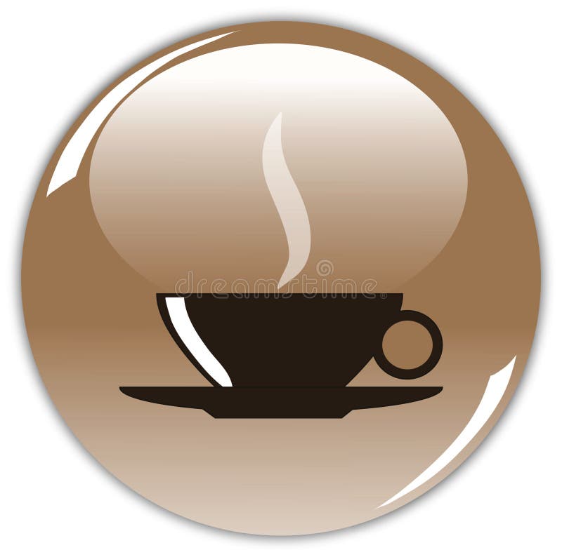 The button of coffee stock vector. Illustration of drink - 22960009