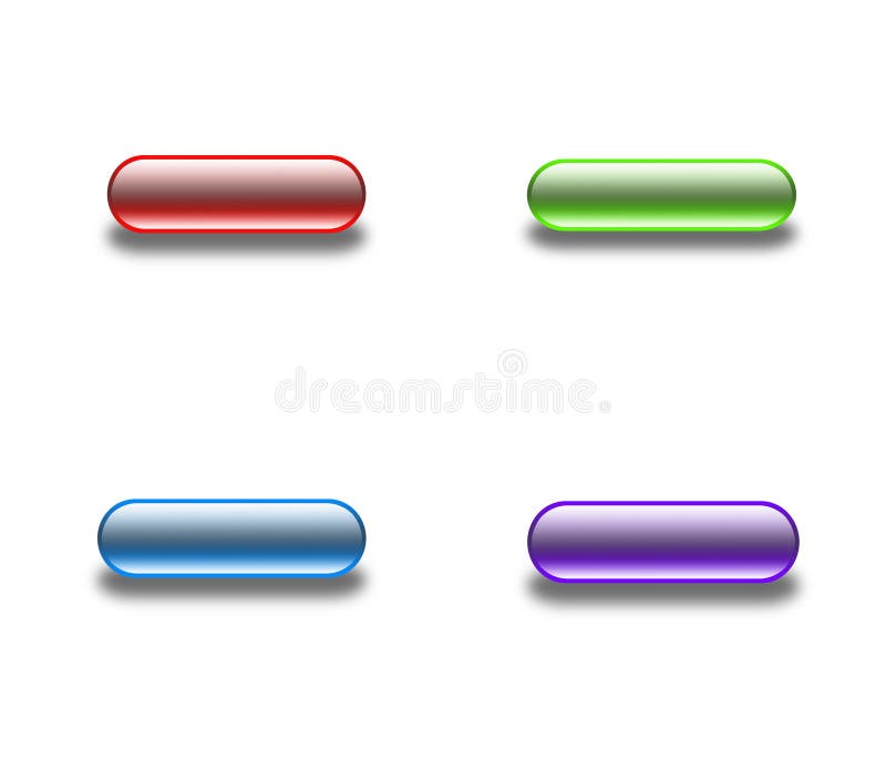 Oblong web buttons, set stock vector. Illustration of bright - 14308158