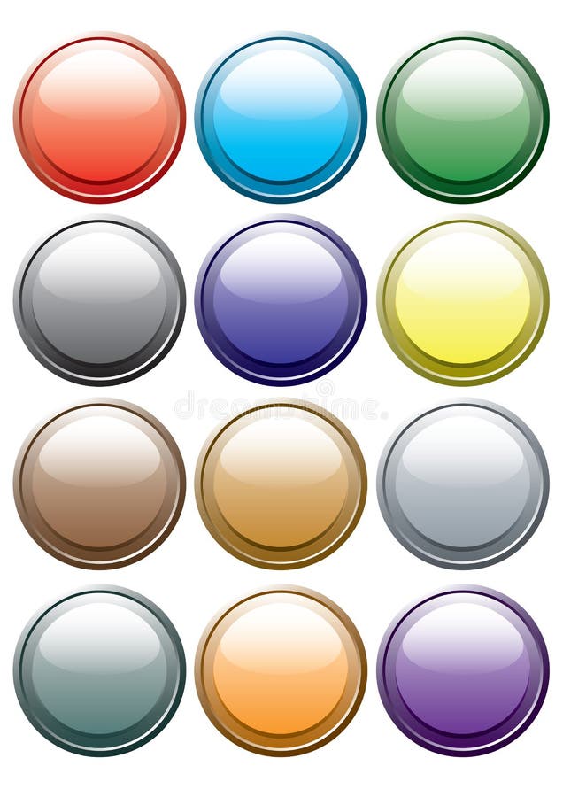 Button from Colors. Vector. Stock Vector - Illustration of richly ...