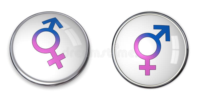 Button Combined Male/Female Symbol Stock Illustration - Illustration of ...