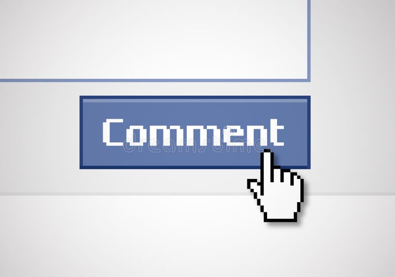 Comment button stock illustration. Illustration of message - 44367243