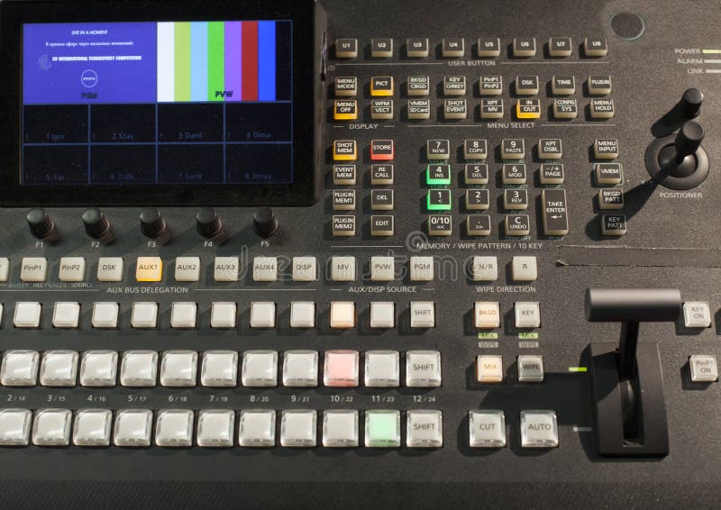 Button on the Control Panel Television Equipment Stock Photo - Image of ...