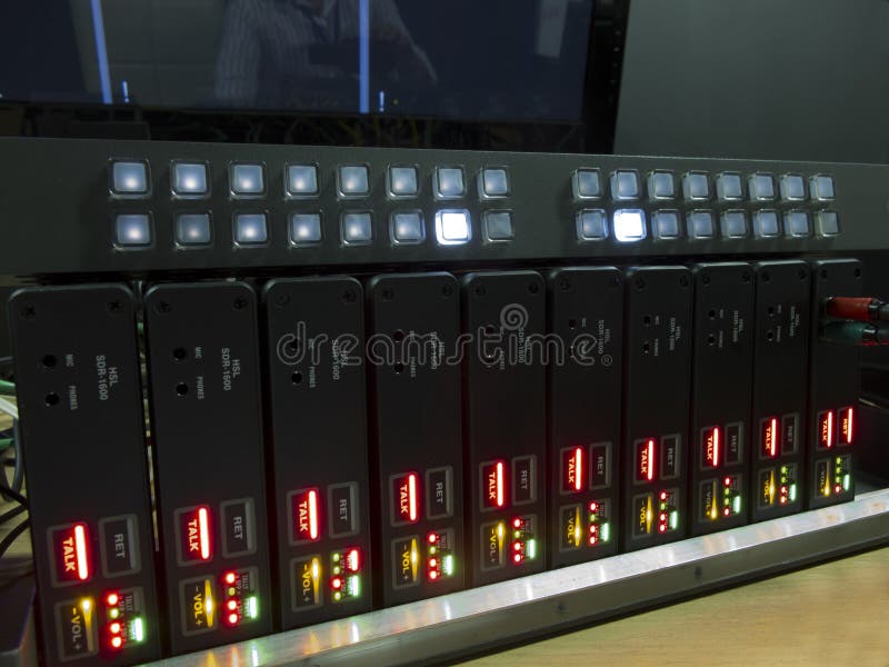 Button on the Control Panel Television Equipment Stock Photo - Image of ...