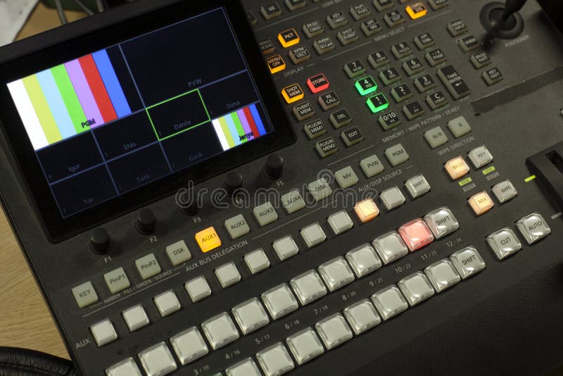 Button on the Control Panel Television Equipment Stock Image - Image of ...