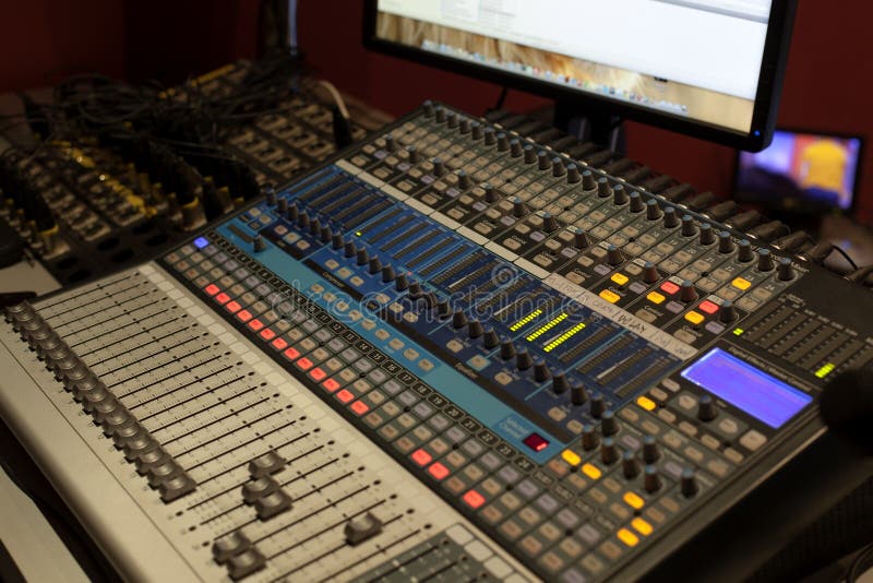 Television Broadcast Vision Control Panel Stock Image - Image of ...