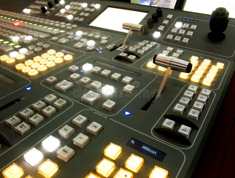Television Broadcast Vision Control Panel Stock Image - Image of ...