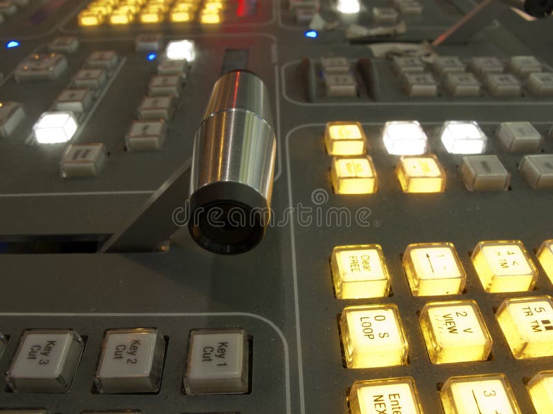 Television Broadcast Vision Control Panel Stock Image - Image of ...