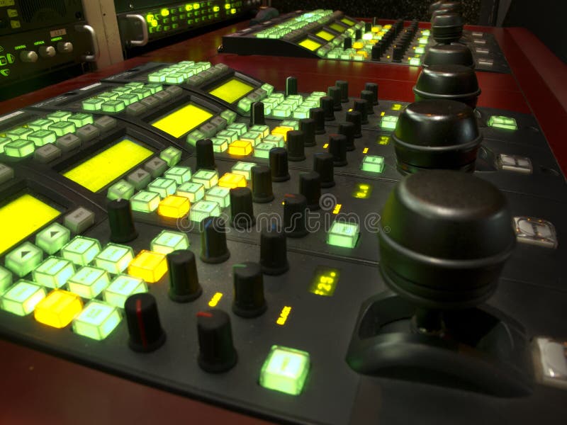 Television Broadcast Vision Control Panel Stock Image - Image of ...